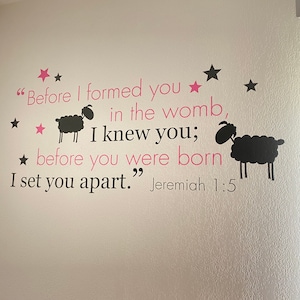 Baby Bible Quote Christian Nursery Decal Lamb Wall Decals - Etsy