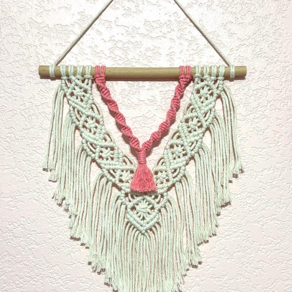 Macrame Wall Hanging, Natural Ivory Tapestry, Beige Fiber Art ...