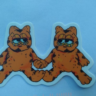 SMILING CAT Sticker, Cool Sticker, Bumper Sticker, Water Bottle Sticker ...