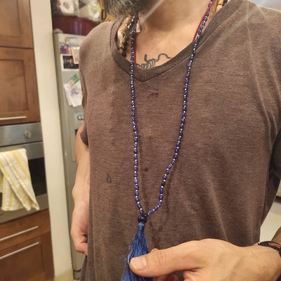 Natural Multi Sapphire Japa Mala Prayer Faceted Beads 108 Beads AAA 337 ...