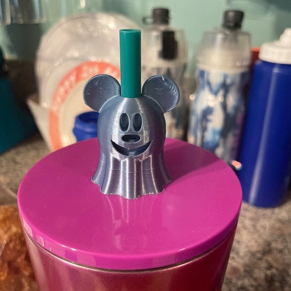Happy Haunt Ghost Straw Topper Straw Buddy STL File for 3D Printing ...
