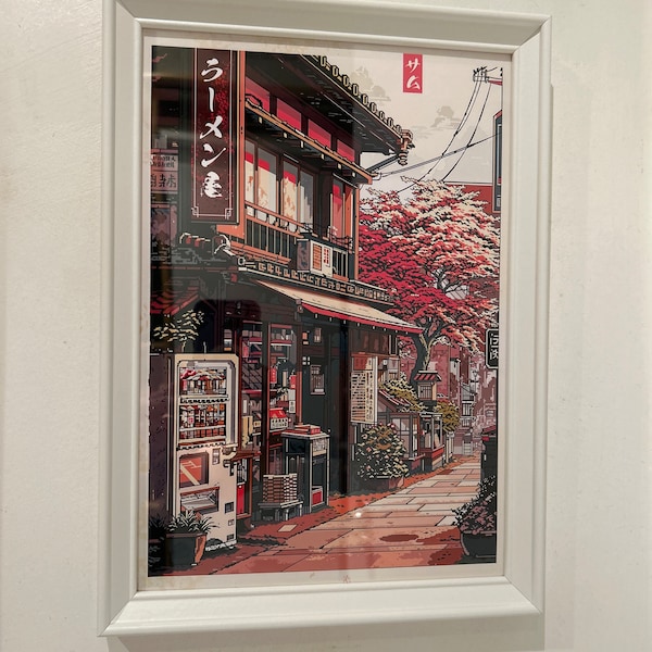 Evening at the Ramen Shop Poster, Japanese Anime Print, Ukiyo-e Art ...
