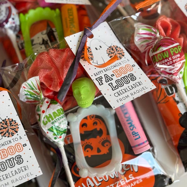 Editable Halloween Favor Tag, Black and White Printable Dancing ...