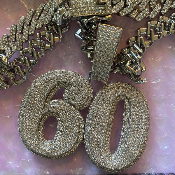 Custom Diamond Icy Script Nameplate Necklace With Tennis Baguette Chain ...