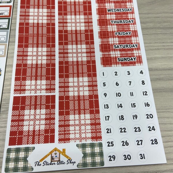 Holly Jolly Christmas Planner Sticker Kit, Christmas Weekly Planner Kit ...
