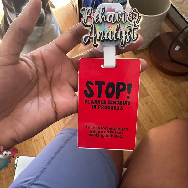 Planned Ignoring Badge Reel, ABA Badge Reel, Aba Therapist Badge ...