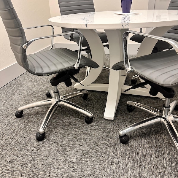 Dining Table Round Base. Hourglass Modern Metal Shape. Steel Base for ...