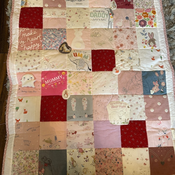 Memory Quilt Keepsake Quilt Handmade by Mum&me 120x90cm - Etsy