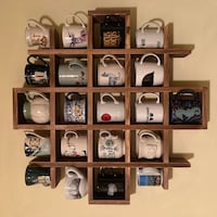 Estante de madera de forma especial, almacenamiento de tazas de té de ...