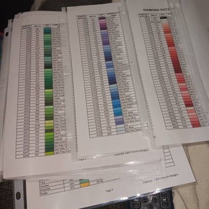 DMC Thread Charts PDF Instant Download Cross Stitch Chart Inventory DMC ...