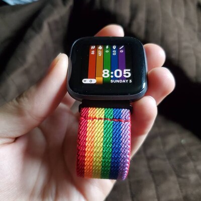 Elastic Fitbit Versa Watch Band Rainbow Pride Versa 1 / 2 / Lite - Etsy