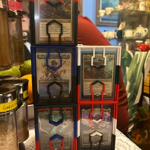 MTG Commander Sized Deck Box W Toploader Slot and Dice Compartment Tray ...