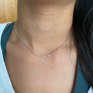 Custom Morse Code Necklace, Custom Secret Message Friendship Couples ...