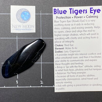 Blue Tigers Eye Tumbled Stone Multiple Sizes Available - Etsy