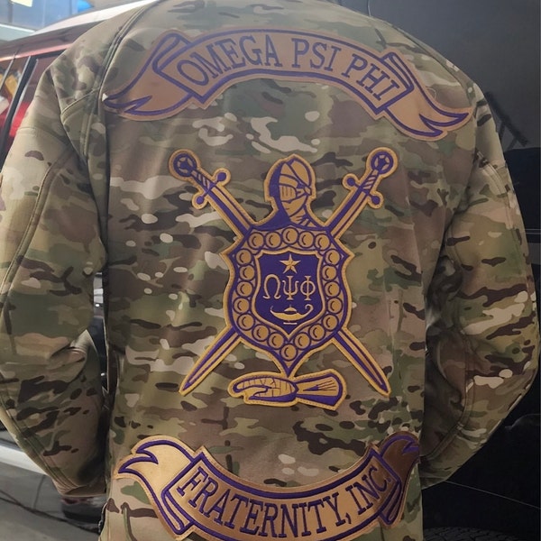 Crest 2 Patch, Omega, Fraternity, Shield, Ques, Dog, Dawg, Embroidered ...