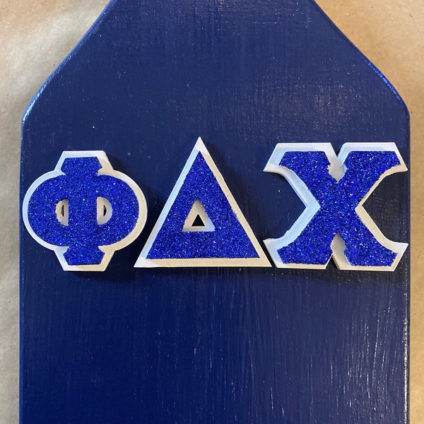 Double Stacked Wooden Greek Alphabet Letter | Word for Fraternity ...