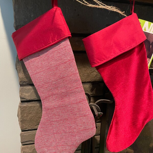 ONE (1) Golden Yellow and White Whimsical Jester Christmas Stocking ...