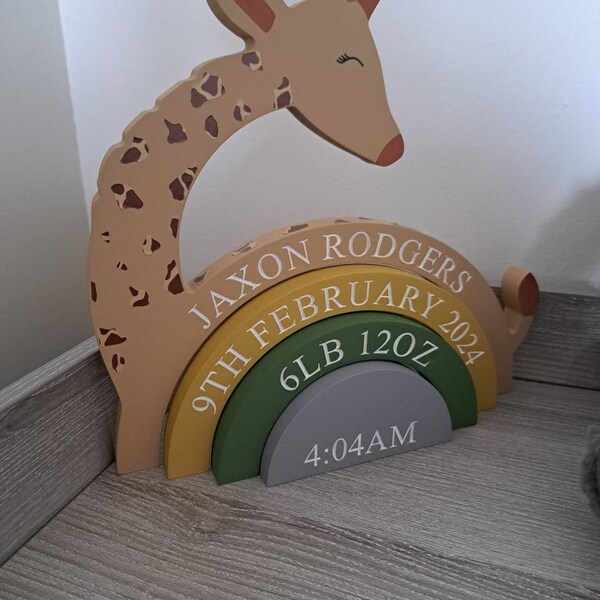 Engraved Stacking Giraffe - Etsy