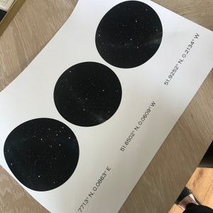 3 Star Chart Print Star Maps Personalised Map of the Stars - Etsy UK