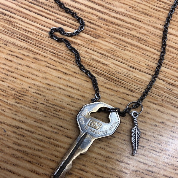 Vintage General Motors Key Necklace, Chevy Necklace, Camaro Necklace ...