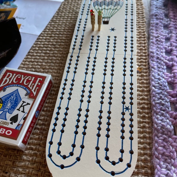 4 Person Extra Large Cribbage Board With Large Metal Pegs, FREE ...