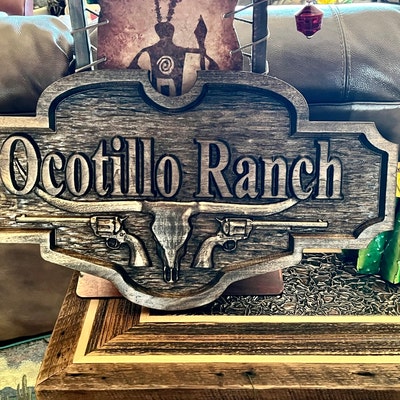 Personalized Family / Ranch / Farm Sign Personalized Name Signs Carved ...