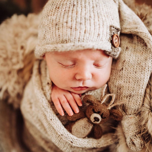 Baby Blue Teddy Bear Stuffy; Newborn Photography Prop; RTS - Etsy