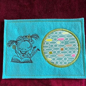 Girl Reading a Book Machine Embroidery Design. Multiple Sizes, Perfect ...