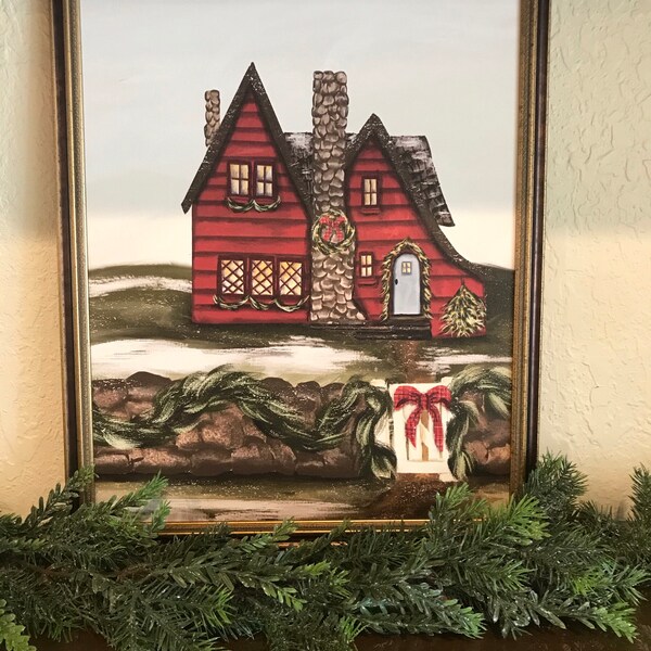 Christmas Cottage Decor ~ PRINTABLE Christmas Art ~ Christmas Art ...