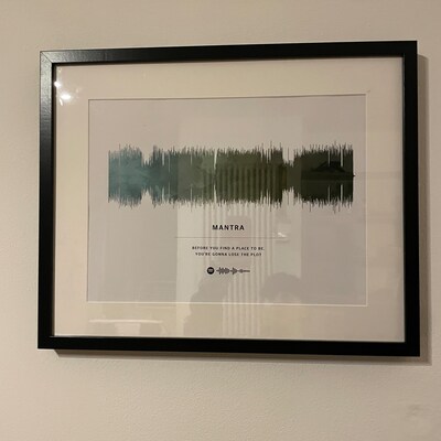 Sound Wave Print Personalised With Your Song Choice Gift for Friend ...