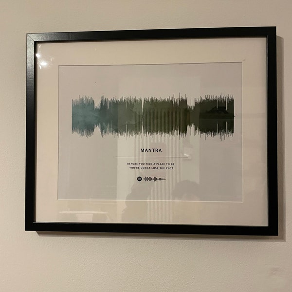 Sound Wave Print Personalised With Your Song Choice Gift for Friend ...