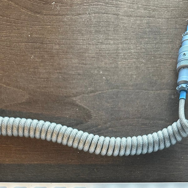 Blue & Yellow Custom Coiled Keyboard Cable - Etsy