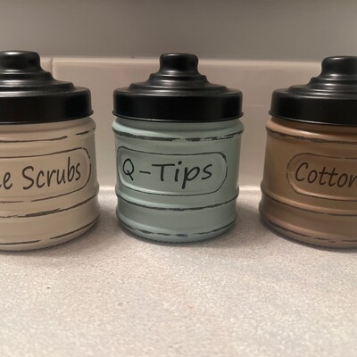 Kitchen Canister Set, Sugar Jar, Flour Jar, Coffee Jar, Rustic Kitchen ...