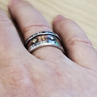 Rustic Wedding Ring Handmade Artisan Designed Oxidized Unisex Fine ...