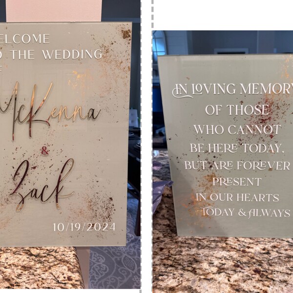 Acrylic Sage Green Wedding Welcome Sign Clear Acrylic Gold Wedding ...