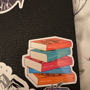 ACOTAR Book Stack Sticker Sarah J Maas Book Stack Sticker ACOMAF A ...