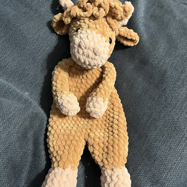 Crochet Highland Cow Snuggler Pattern, Highland Cow Lovey Crochet ...