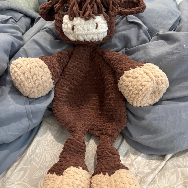 Crochet Highland Cow Snuggler Lovey Pattern - Etsy