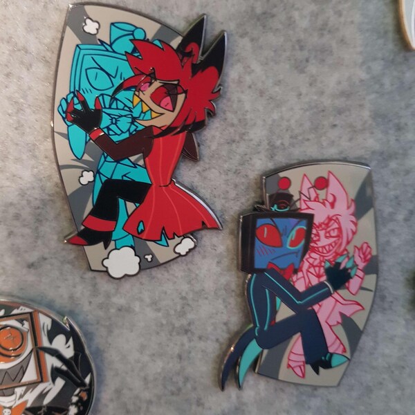 Hazbin Hotel Radioapple Chibi Dance Pin Lucifer Alastor PREORDER - Etsy