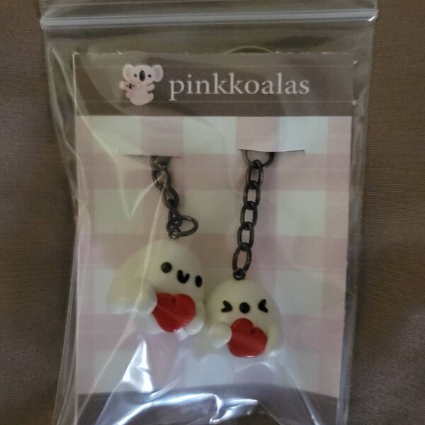 Couple Keychains - My Boo - Matching Ghost Charms - Etsy