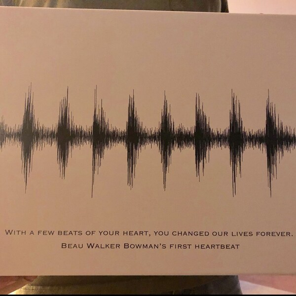 Baby Heartbeat Soundwave Art | Modern Nursery Wall Art on Canvas ...
