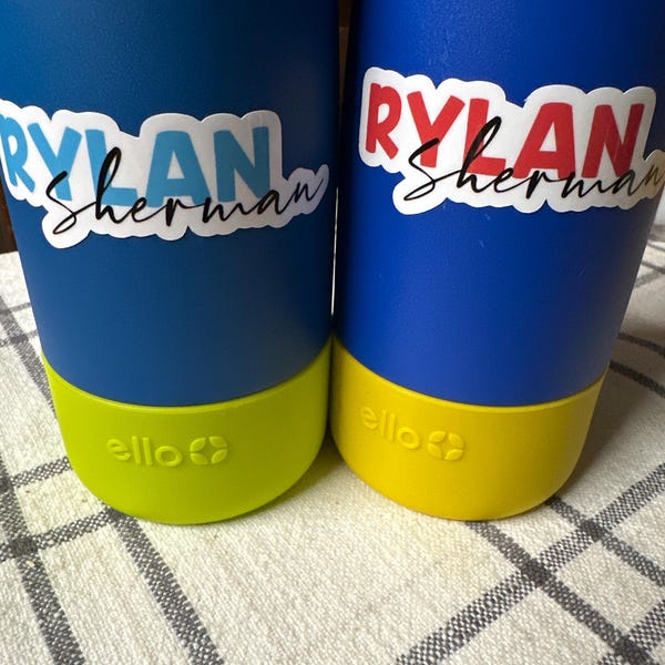 Waterproof Name Decal - Personalized Vinyl Sticker - FULL NAME STICKER ...