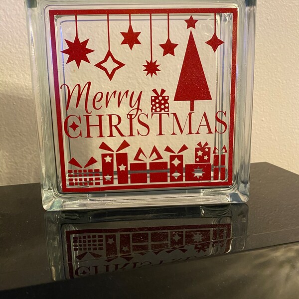 Glass Block SVG, Christmas Tree Svg. Glass Block SVG Cut File, Glass ...