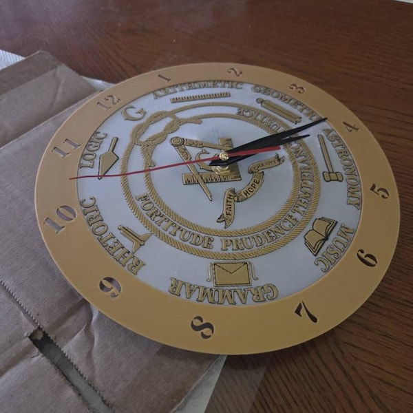 3D Printed Masonic Clocks, Working Tools Clock, Freemason, Masonry ...