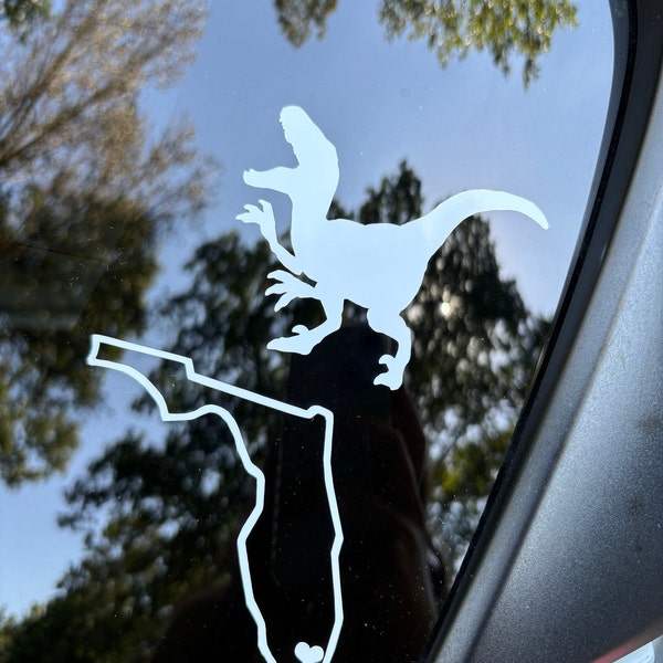 Velociraptor Decal Sticker / Dinosaur Decal Sticker / Velociraptor Gift ...