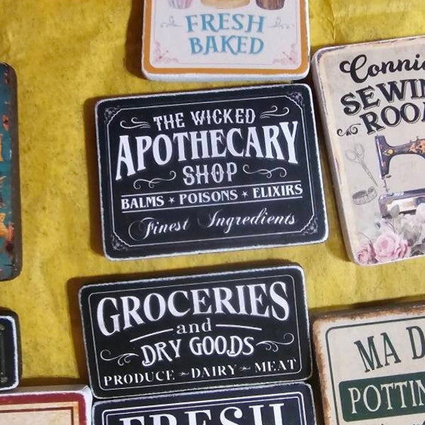 Miniature La Fromagerie Cheese Shop Sign ADULT COLLECTORS Handmade ...