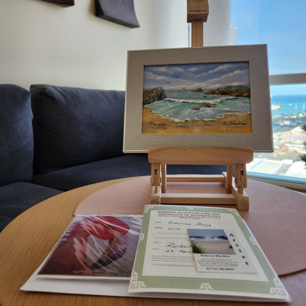 Godrevy at Dusk. Hayle Beach. Cornish Seascape. Original Oil Paitning ...