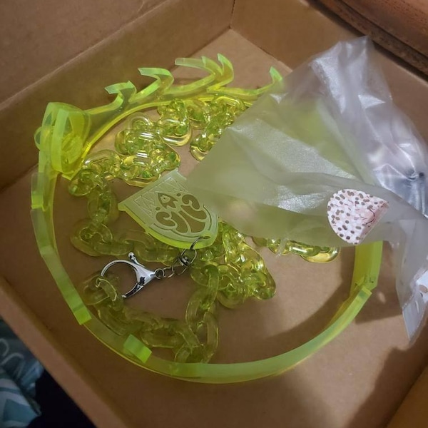 Hazbin Hotel Acrylic Alastor Cosplay Collar With Acrylic Chain - Etsy