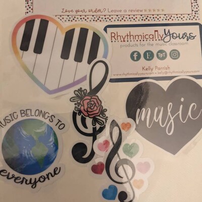 Sticker for Music Teacher Sticker for Musician Glossy - Etsy