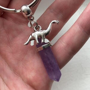 Crystal Jurassic Keychain/ Dinosaur Keychain/ Crystal Dinosaur Keyring ...